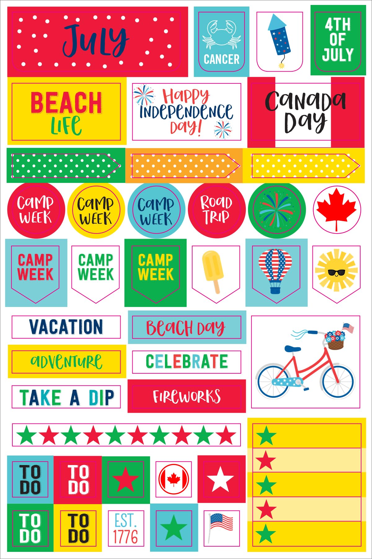 Essentials Month By Month Planner Stickers (set of 475 stickers)