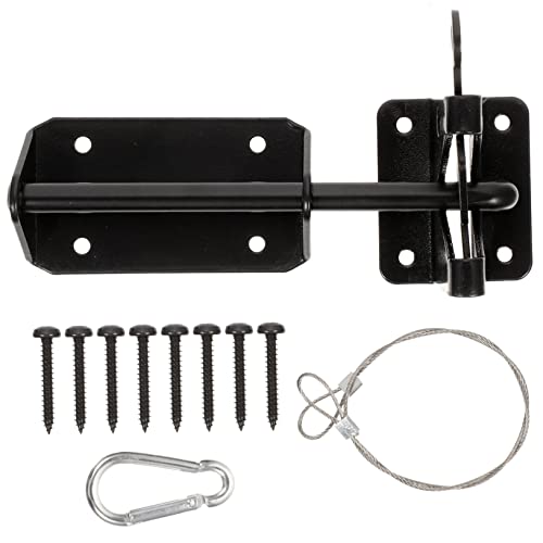 ULTECHNOVO 1 Set Plug Heavy Duty Hinge Outdoor Hooks Door Chain Lock Heavy Duty Gate Handles Locking Gate Latch Gate Latch Pull Latch Hook Gate Hinges for Wooden Fences Heavy Duty Steel Metal