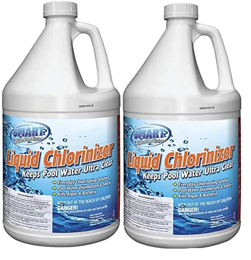 Smart Liquid Chlorine- Pool Chemicals for use as a Pool Chlorine and Pool Shock Treatment. Keep Your Pool Well Maintained and Always Ready to Use! (2 Gallons)