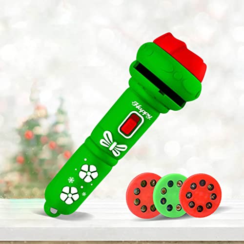 Projection Flashlight Light Toys Early Knowledge Picture Christmas Pattern Stalls Toys Flashlight Christmas Projector Realistic 24 Patterns Santa Christmas Tree