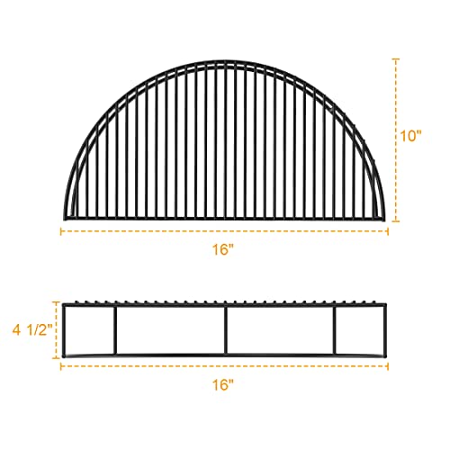 Grilling Corner Porcelain Steel Warming Grill Rack Compatible with Kettle Grills -Charcoal, Weber, Char-Broil, Also Fit Kamado Joe, Louisiana, Pit Boss Grills, (18-inch)