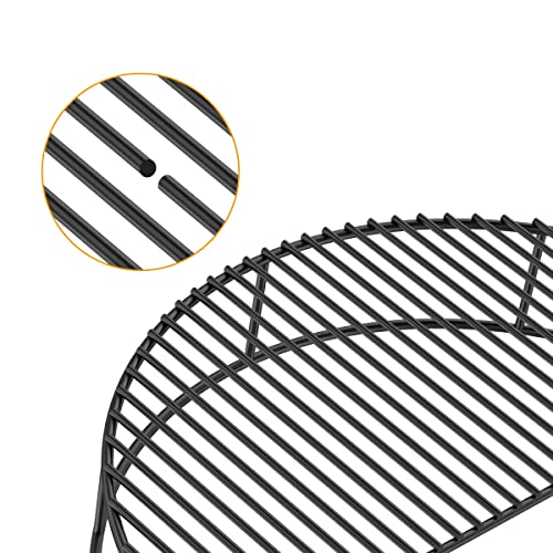 Grilling Corner Porcelain Steel Warming Grill Rack Compatible with Kettle Grills -Charcoal, Weber, Char-Broil, Also Fit Kamado Joe, Louisiana, Pit Boss Grills, (18-inch)