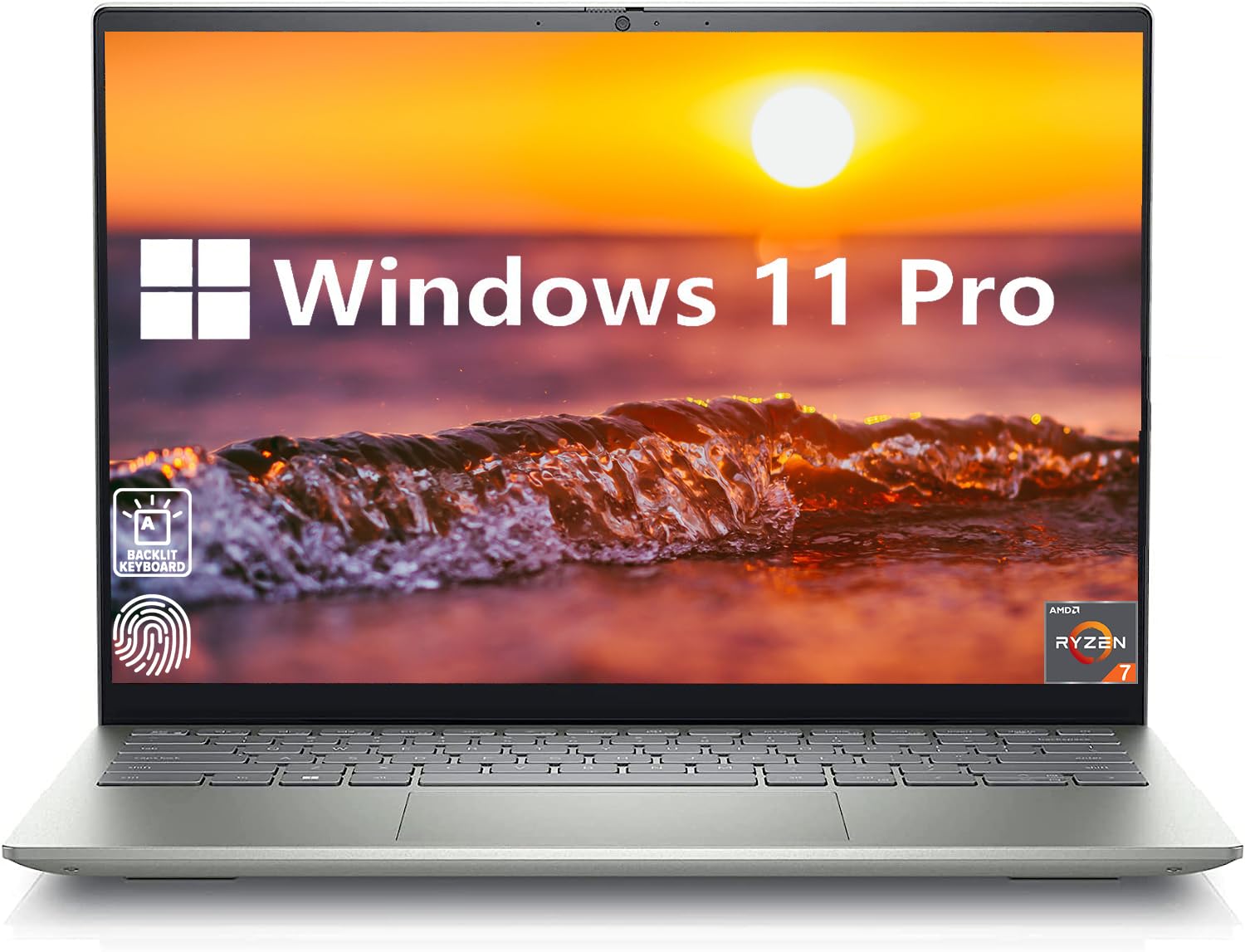 Dell Inspiron 14 Inch FHD Business Laptop, AMD Ryzen 7 5825U, 64GB RAM, 2TB SSD, Windows 11 Pro, Backlit Keyboard, Fingerprint Reader, SD Card, USB-C, HDMI
