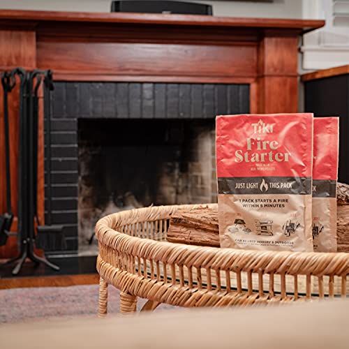 TIKI Brand Fire Starter | 20-Pack, Indoor/Outdoor Fire Starter, Wood Pellets, Outdoor Fire Pit Fire Starter, Indoor Fire Place Fire Starter, Easy Fire Starter, 15 x 11.88 x 9 inches, 122000668