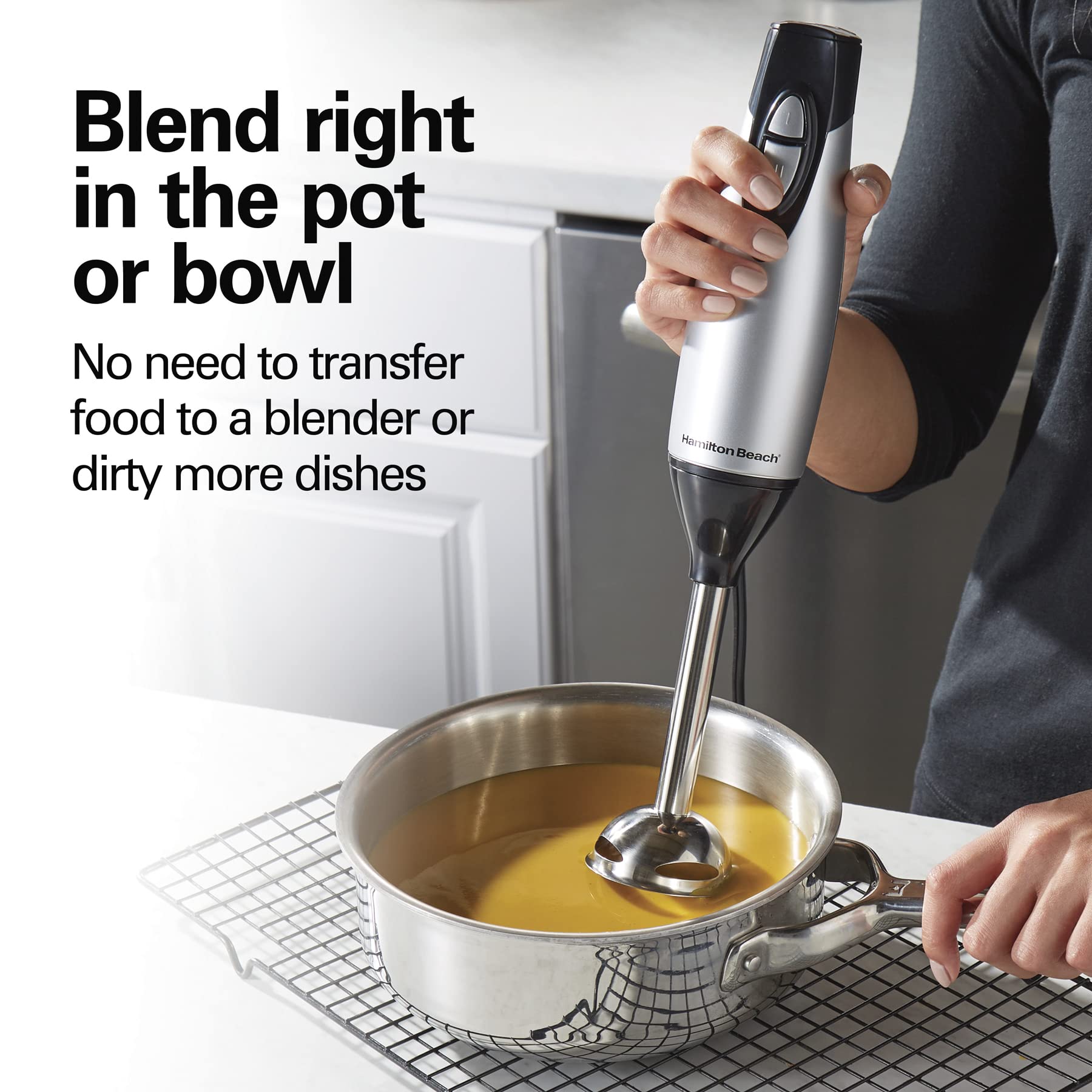 Hamilton Beach 4-in-1 Electric Immersion Hand Blender Bundle with Coffee Grinder and Accessories