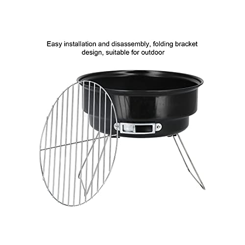 Mini Round Barbecue Grill Set, Portable Iron Charcoal Grill, with A Handle, for Home Kitchen BBQ Picnic Camping