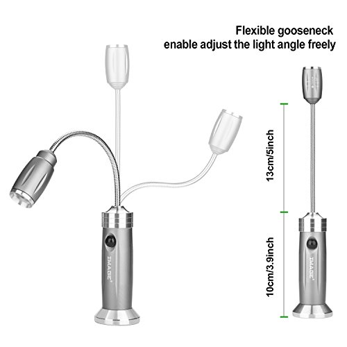 IMAGE Magnetic Ultra-Bright Barbecue Grill Light with Super Bright LED Lights, Magnetic Base Flexible Gooseneck BBQ Light for Grilling,Adjustable Any Gas,Charcoal,Electric Grill White- 1 Pair