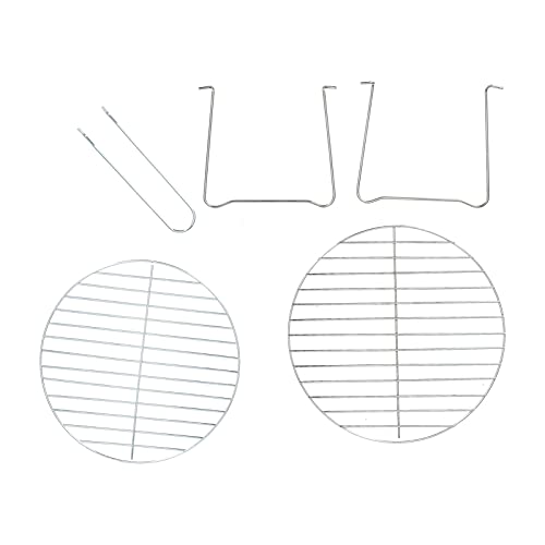 Mini Round Barbecue Grill Set, Portable Iron Charcoal Grill, with A Handle, for Home Kitchen BBQ Picnic Camping