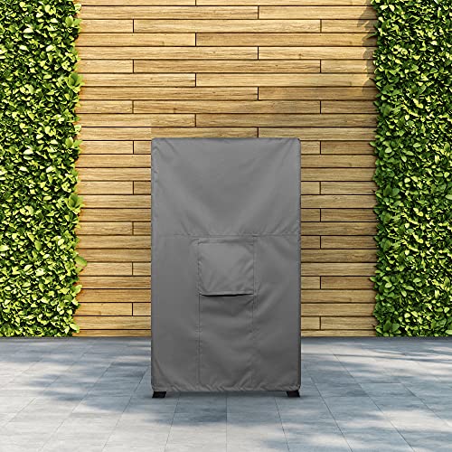 KHOMO GEAR Smoker Cover Waterproof Heavy Duty Square Smoker Protector - Grey, 17" Long x 20" Wide x 35.5" high