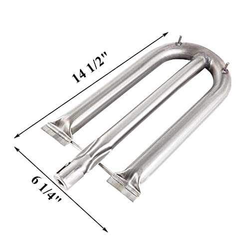 Votenli S1246C (3-Pack) 14.5" x 6.25" Stainless Steel Burner Replacement for American Outdoor Grill 24NB, 24NG, 24NP, 24PC, 30NB, 30PC, 36NB, 36PC
