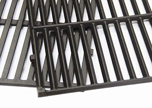 Hongso 17.5 Inch Cast Iron Cooking Grill Grates Replacement Part for Weber Spirit 300, 310, 320 Series, Spirit 700, Genesis Silver B/C, Genesis Gold B/C, Genesis Platinum B/C Gas Grills, 2-Pack 7638