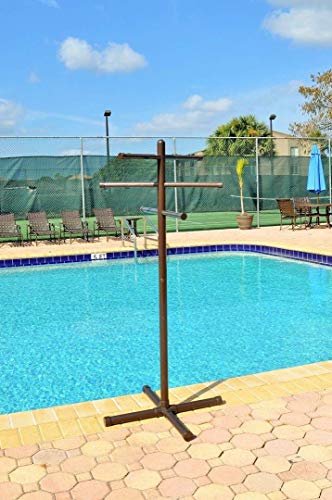 Pool & Spa Towel Rack Bronze Premium Extra Tall Towel Tree Outdoor PVC