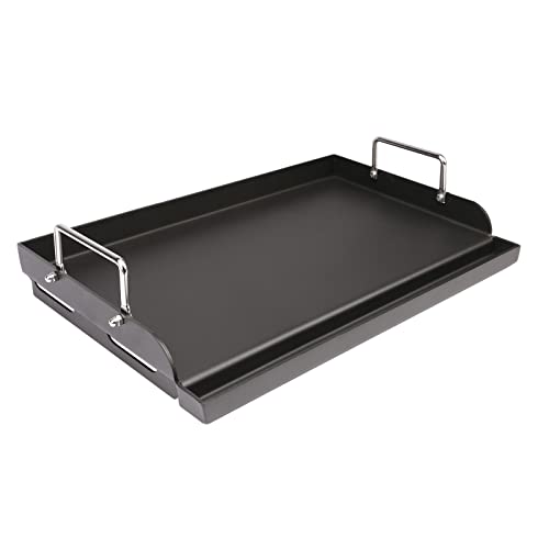 Uniflasy Nonstick Coating Cooking Griddle for Gas Grill, 25"x16” Griddle Plate Insert for Gas Stove, Charcoal/Electric Grill Gas Grill Large Flat Griddle Top Plate for Camping & Tailgating Grilling
