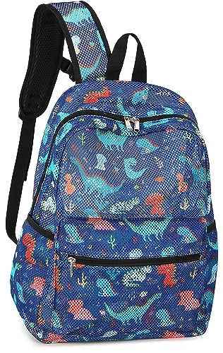 CAMTOP Mesh Backpack Kids Boys Girls Bookbag See Through Preschool Backpacks Casual Daypack for School Beach Travel Swim(Age 3-8 Years)