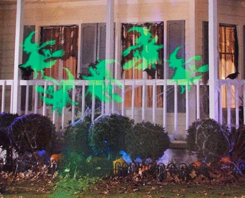 Lightshow Strobing LED Halloween Chasing Chasing Green Witch Strobe Spotlight Whirl-a-Motion