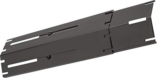 DELSbbq Universal Adjustable Grill Heat Plate Replacement for Gas Grill, Porcelain Steel Heat Plate Shield, Flavorizer Bar, Extends from 11.75" up to 21" L (Pack of 3)