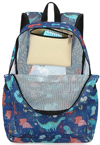 CAMTOP Mesh Backpack Kids Boys Girls Bookbag See Through Preschool Backpacks Casual Daypack for School Beach Travel Swim(Age 3-8 Years)