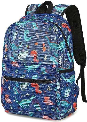 CAMTOP Mesh Backpack Kids Boys Girls Bookbag See Through Preschool Backpacks Casual Daypack for School Beach Travel Swim(Age 3-8 Years)