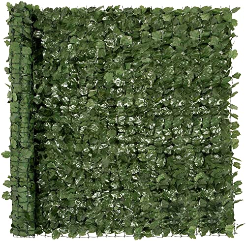 Artificial Ivy Hedge Roll, Ivy Leaves Screening Decorative Fence, Privacy Green Wall, 59x196 Vine Privacy Fence Wall Screen Faux Ivy Leaf Artificial Hedge Fencing Privacy Fence Screen Decorative