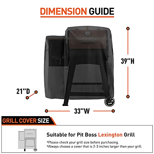 Arcedo Grill Cover Compatible for Pit Boss Lexington, 700FB, Z Grill 550B, Heavy Duty Waterproof Wood Pellet Grill Cover, All Weather Protection Outdoor BBQ Cover