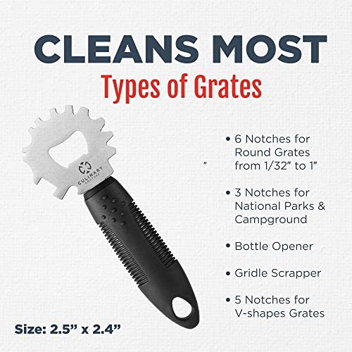 Culinary Couture Stainless Steel Grill Scraper with Handle