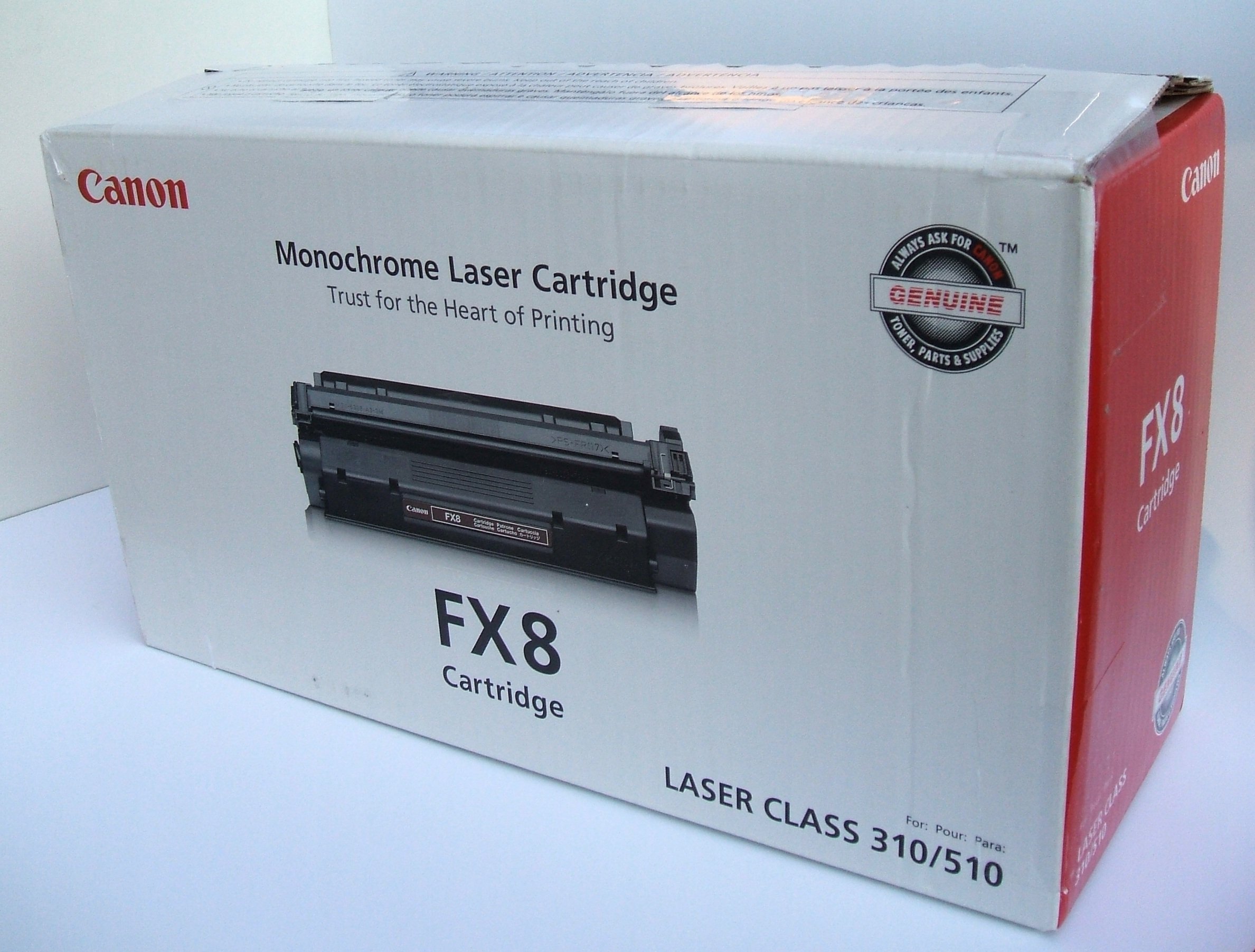 Original Canon FX-8 (FX8, 8955A001AA, 8955A001) 3500 Yield Black Toner Cartridge - Retail