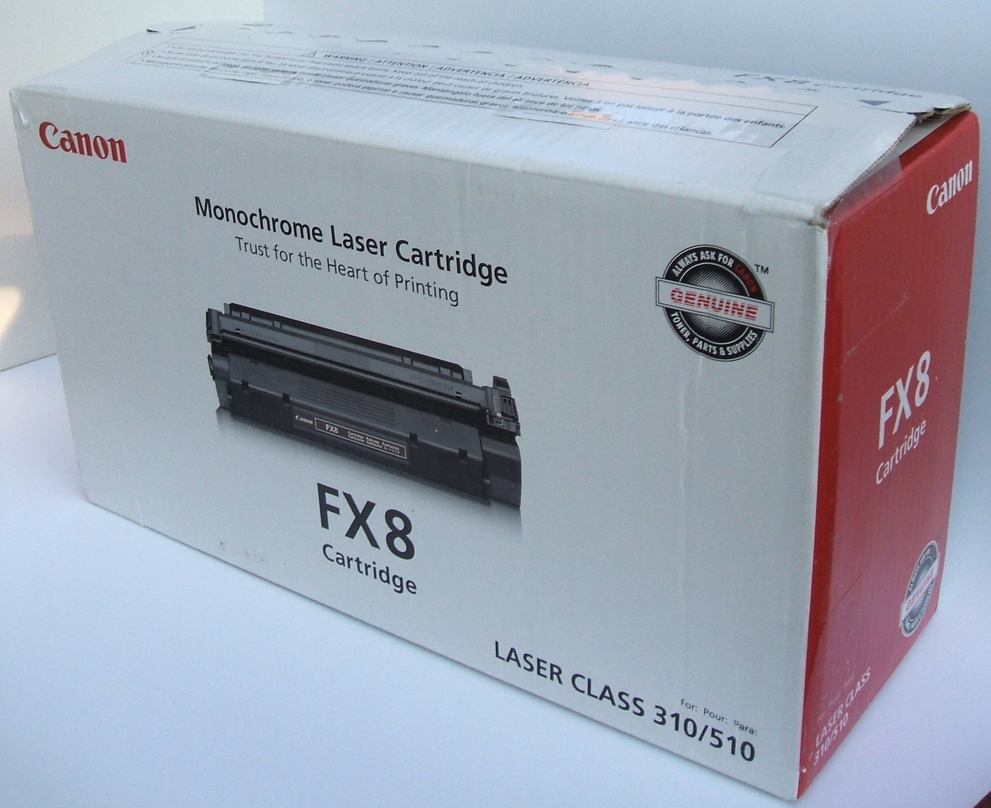 Original Canon FX-8 (FX8, 8955A001AA, 8955A001) 3500 Yield Black Toner Cartridge - Retail