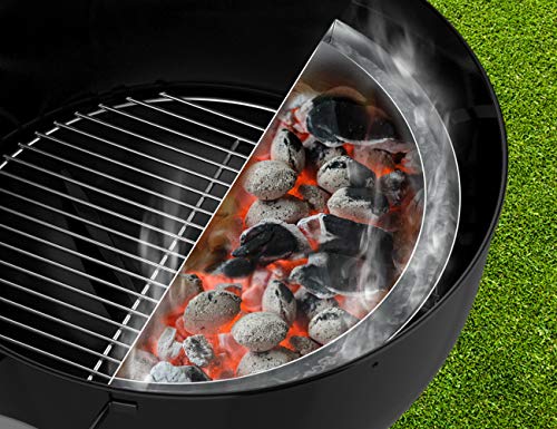 only fire Upgraded Stainless Steel Charcoal Briquet Holder Charcoal Basket for Weber 22 Inch Kettle Grill and Other Similar Charcoal Grills