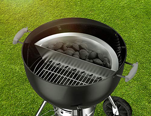 only fire Upgraded Stainless Steel Charcoal Briquet Holder Charcoal Basket for Weber 22 Inch Kettle Grill and Other Similar Charcoal Grills