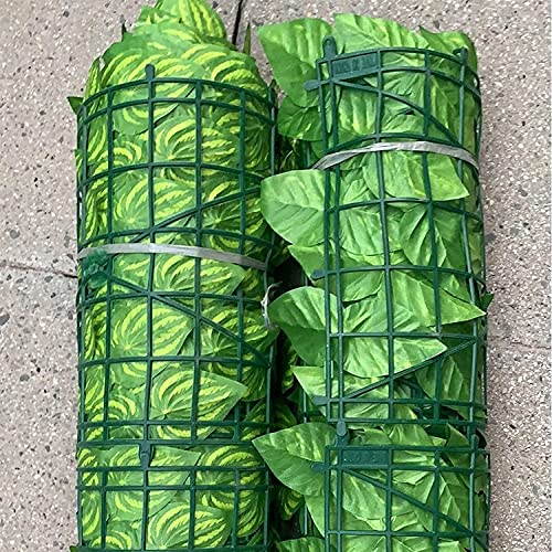 expandable faux privacy fence Artificial Ivy Leaf Screening Roll 0.5x3M Privacy Hedging Wall Landscaping Garden Fence UV Fade Protected | Artificial Faux Ivy Fencing Panel ( Color : Watermelon Leaf )