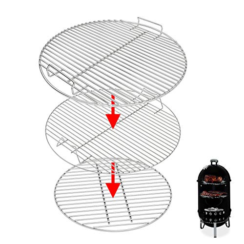 Hisencn 7432 Cooking Grid, 85042 Lower Grate, 63013 Charcoal Grates for Weber 18-inch Smokey Mountain Cooker, Charcoal Smoker Grill