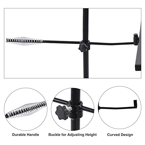 Lineslife Swivel Campfire Grill, Adjustable Heavy Duty Steel Campfire Grill Grate, Fire Pit Grill Grate Over Fire Pit with Carrying Bag for Outdoor Camping BBQ, Rectangle Black