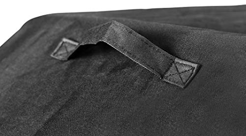 Kenmore PA-20281 BBQ Grill Cover, Heavy Duty Weatherproof Fabric for Outdoor Patio Backyard, Fits Grills up to 56" Width, Black