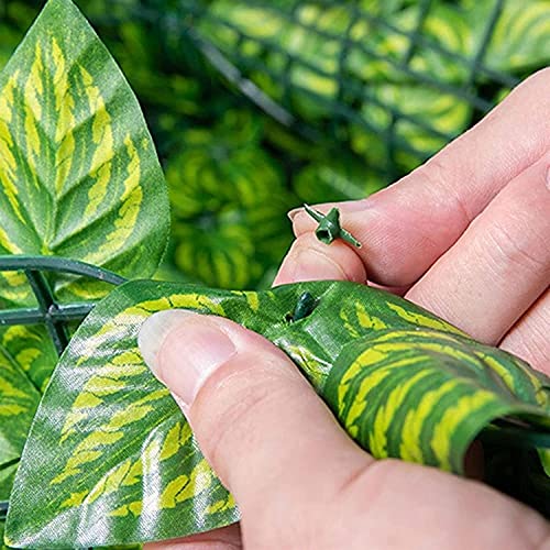 expandable faux privacy fence Artificial Ivy Leaf Screening Roll 0.5x3M Privacy Hedging Wall Landscaping Garden Fence UV Fade Protected | Artificial Faux Ivy Fencing Panel ( Color : Watermelon Leaf )