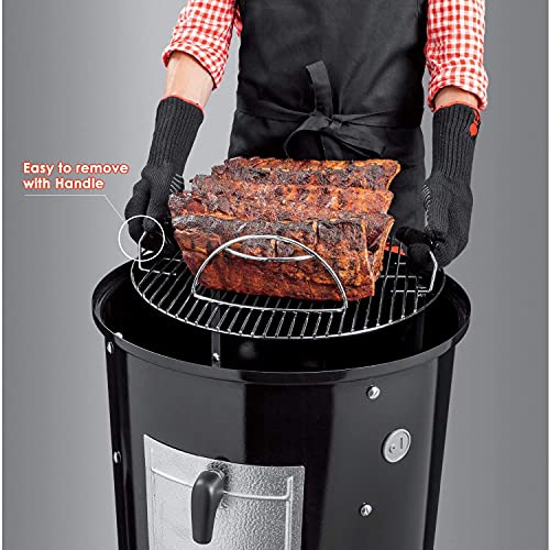 Hisencn 7432 Cooking Grid, 85042 Lower Grate, 63013 Charcoal Grates for Weber 18-inch Smokey Mountain Cooker, Charcoal Smoker Grill