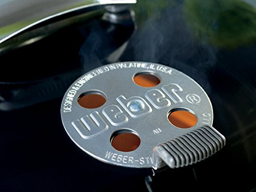 Weber Performer Deluxe Charcoal Grill, 22-Inch, Touch-N-Go Gas Ignition System, Green