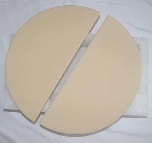 DaYvlen Dia 14 1/5-in Half-Moon Ceramic Heat Deflector Plates for Kamado Joe Classic Grills