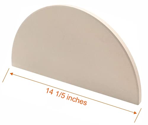 DaYvlen Dia 14 1/5-in Half-Moon Ceramic Heat Deflector Plates for Kamado Joe Classic Grills