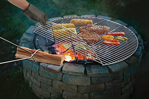 onlyfire BBQ Solid Stainless Steel Rod Foldable Cooking Grates for Grill, Fire Pit, 36-inch
