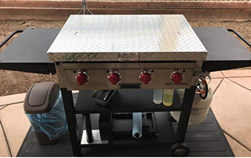 Premium Home Griddle Cover: for Camp Chef FTG600 Griddle Cover, Camp Chef Accessories, Camp Chef Flat Top Grill Cover, Camp Chef Cover, Great for Outdoors, use as Tabletop, Diamond Plate Aluminum