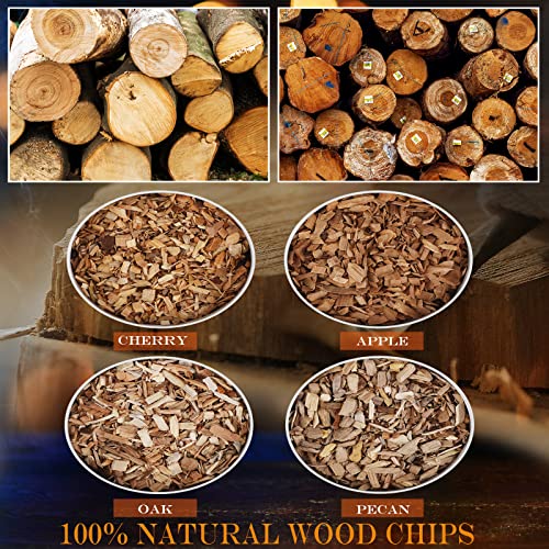 Cocktail Smoker Kit for Drinks, Zyceecby Cocktail Smoker Kit with Oak, Pecan, Cherry, Apple Wood Chips, Old Fashioned Whiskey Drink Smoker, Best Gift for Husband, Father and Cocktail Lovers