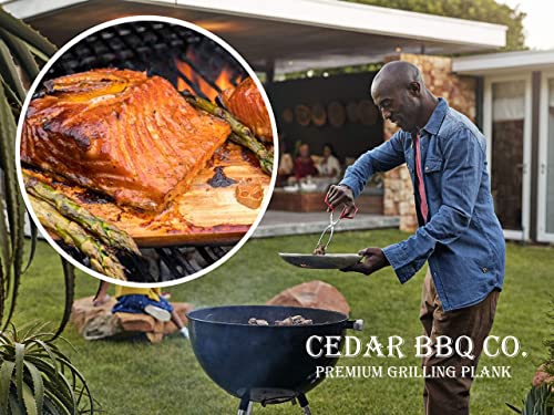 Cedar BBQ Premium Cedar Grilling Planks - 2 Piece Set - 5.5" x 15" - Western Red Cedar - Perfect Smoky Cedar Flavor