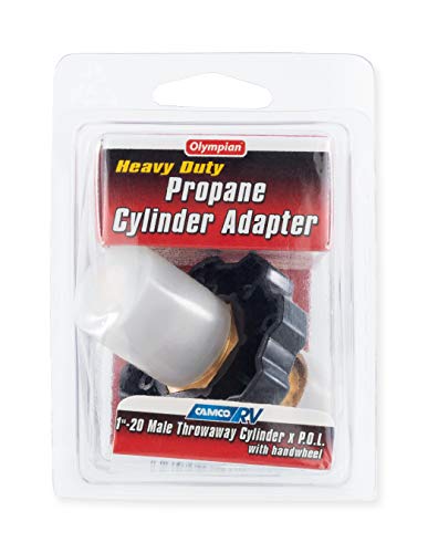 Camco 59943 Propane Cylinder Adapter - Soft Nose POL x 1"- 20 Male Throwaway Cylinder Thread