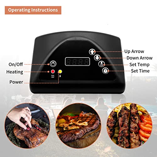 Digital Control Panel, Masterbuilt Replacement Parts, Compatible with Masterbuilt MB20071317/ 20071117/ 21071218 and More MB Electric Smoker Models Top Controller, Part Number:9907160014