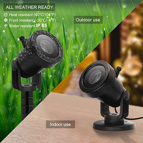 Christmas Halloween Light Projector with 16 Themes, LANGTU Outdoor Indoor Snowflake Rotating Projector Lamp, Waterproof Landscape Decorative Lighting for Garden Party New Year Xmas