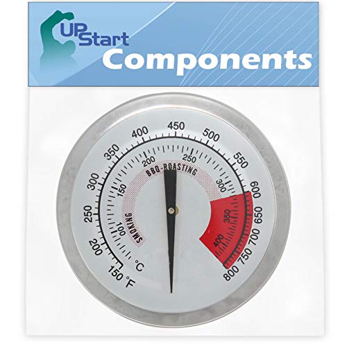 UpStart Components BBQ Grill Thermometer Heat Indicator Replacement Parts for KitchenAid 00745 - Compatible Barbeque Temperature Gauge Thermostat