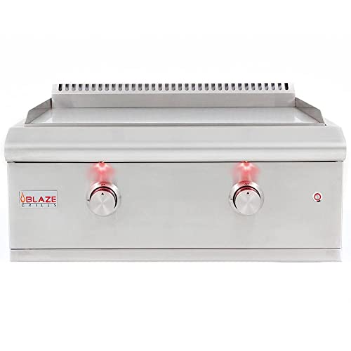 Blaze Premium LTE 30-Inch Built-in Propane Gas Griddle with Lights - BLZ-Griddle-LTE-LP