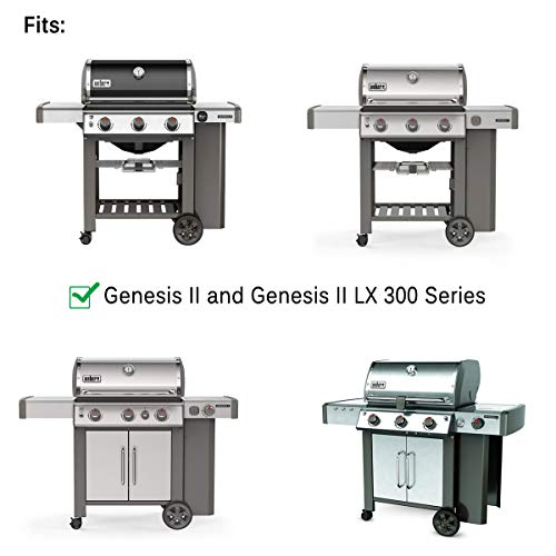 Stanbroil Porcelain Enameled Flavorizer Bars for Weber Genesis II/LX 300 Series (2017 and Newer) Gas Grills, Replacement Parts for Weber 66032/66795, 5 Pack