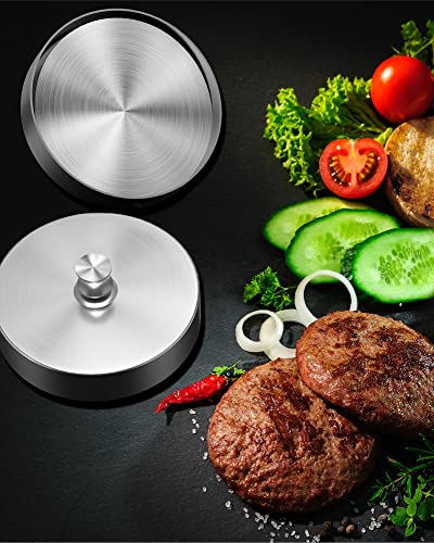 Burger Press - Hamburger Patty Maker, 3.6"/9.5cm Stainless Steel Pie Press Mold.