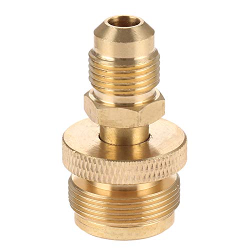 Aupoko 1LB Portable Propane Tank Cansiter Regulator Adapter Connection to 3/8" Male Flare (5/8"-18UNF) Thread, Camping Grill Stove Parts for Heaters, Burner, Cooker